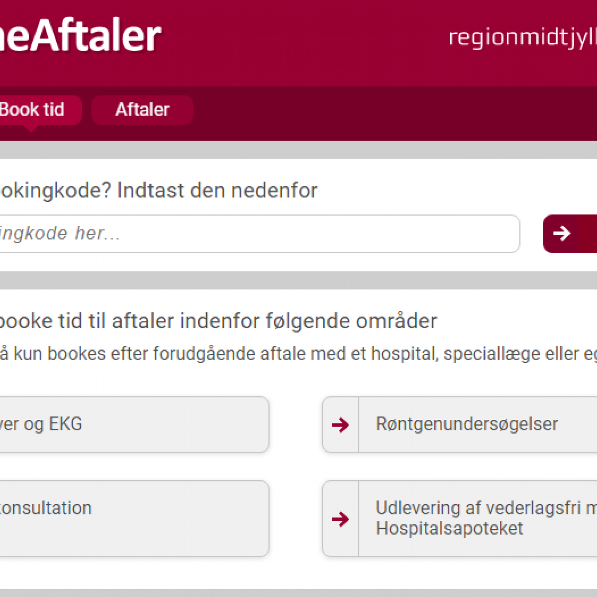Bestilling af vederlagsfri medicin via booking.rm.dk